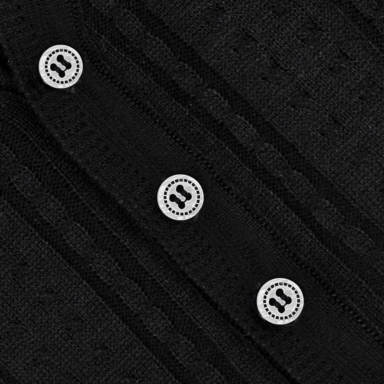 Lilax Baby Boy Cable-Knit Basic Knit Cardigan Sweater 9-12 Months Black