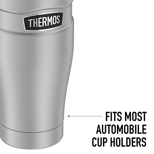 THERMOS Superman Classic Logo Shield STAINLESS KING Stainless Steel Travel Tumbler, Vacuum insulated & Double Wall, 16oz