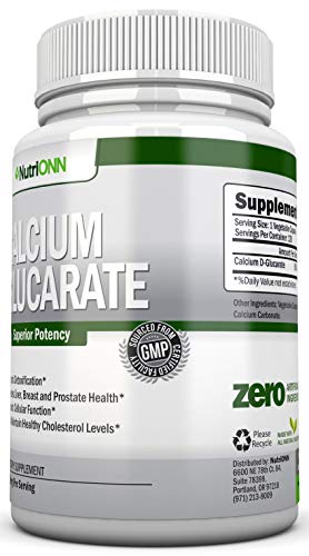 Calcium D-Glucarate - 500mg - 120 Vegetable Capsules - Superior Potency to Support Liver Detoxification, Estrogen Metabolism & Hormonal Balance - Helps with Prostate, Breast & Colon Health