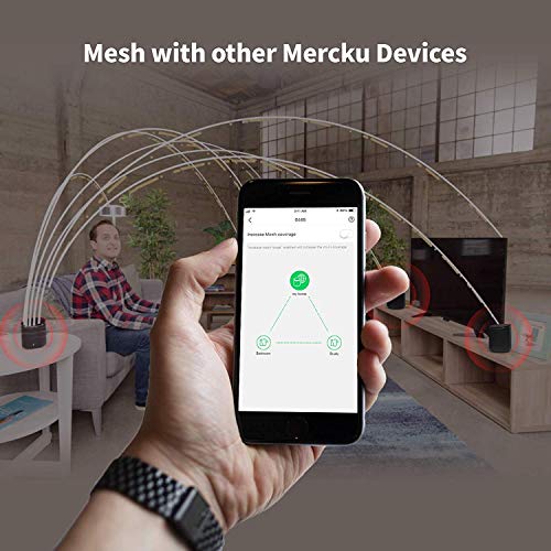 Mercku WiFi Router for Wireless Internet & Mesh Wi-Fi System up to 3,000 Sq. Ft. Wi-Fi Mesh Network System - M2 Queen App/Website Control Can Add M2 Routers as Mesh Systerm