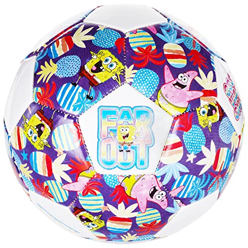 Capelli Sport Spongebob Squarepants Soccer Ball Size 5, Patrick Star and Pineapple Design Officially Licensed Futbol for Boys and Girls Soccer Players, Multi