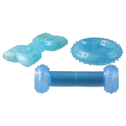 GetCoupon Pet Teether Cooling Chew Toy, Cleaning Teeth and Protects Oral, for Aggressive Chewers Tough Dog Tough Dog Dental Chews Toy(Dumbbell Shaped)
