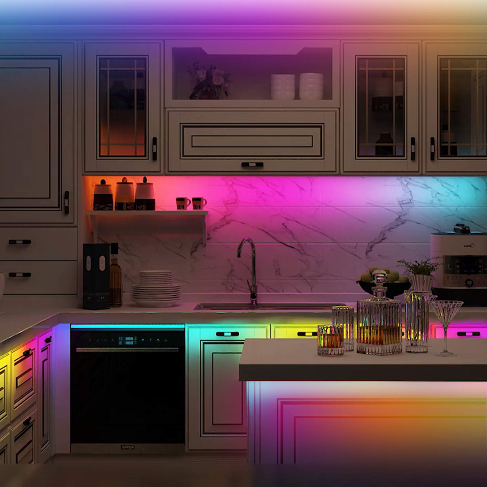 abtong USB Powered LED Strip Light TV Backlight 9.8FT/3M RGB Led Lights Waterproof USB Lights Strip with RF Remote TV/PC Background Bias Lighting Cuttable Strip Lights for Indoor DIY Decoration