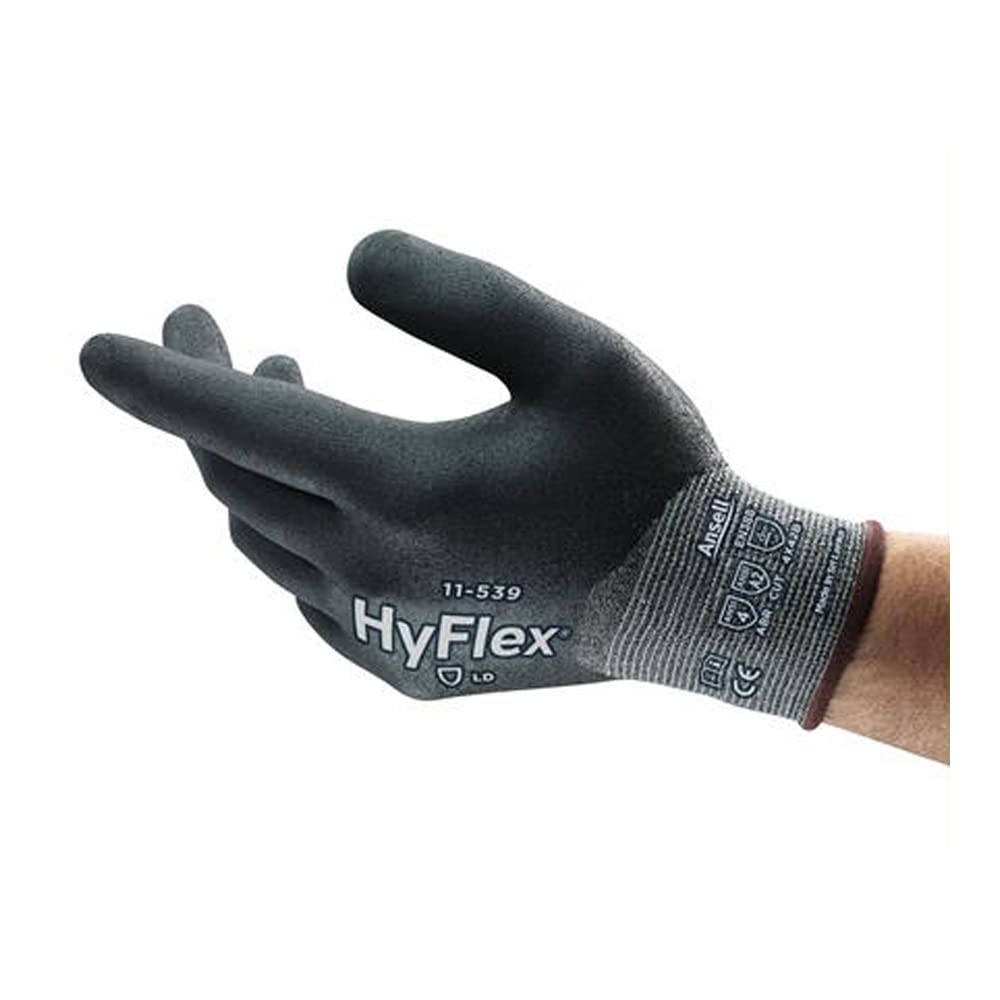 Ansell Healthcare 11539060 Series 11-539 HyFlex HPPE Glove, Full Coat with a Spandex Polyester Knitwrist, 18 Gauge, Size 6 (Pack of 144)