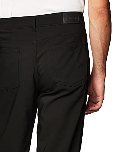 Calvin Klein Men Move 365 Stretch Slim Fit Wrinkle Resistant Tech Woven Pant, Black, 33x32