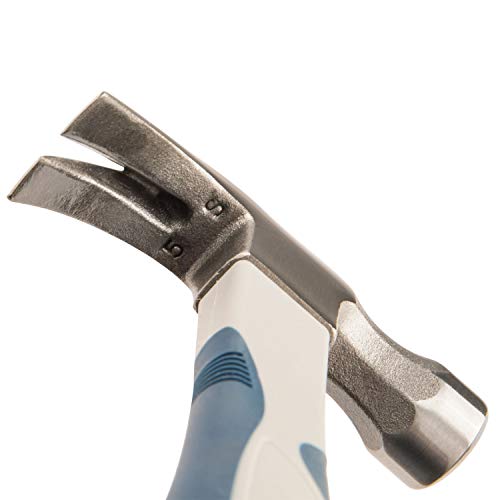 ESTWING Sure Strike Hammer - 20 oz Curved Claw Hammer with Smooth Face & Carbon Fiber Handle - SSCF20C