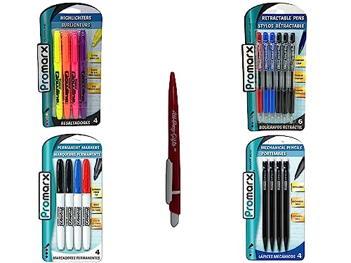 College Ruled Back to School Supply Bundle for Middle, High School and College: Binder, Mechanical Pencils, Sharpies, Pens, Highlighters, Folders, Note Books, Earbuds and More 55+ items