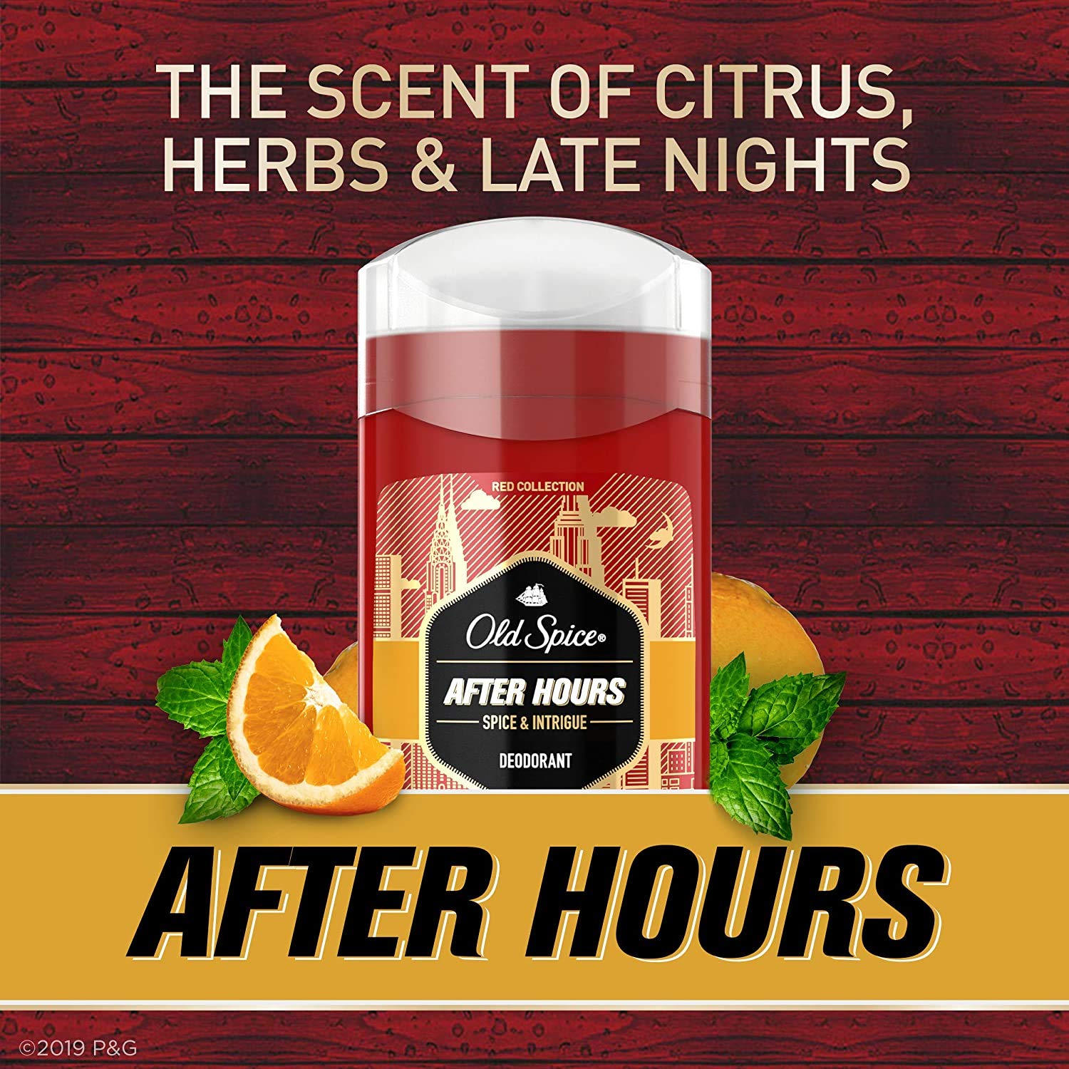 Old Spice Red Collection After Hours Scent Deodorant for Men, 3.0 oz, Pack of 3