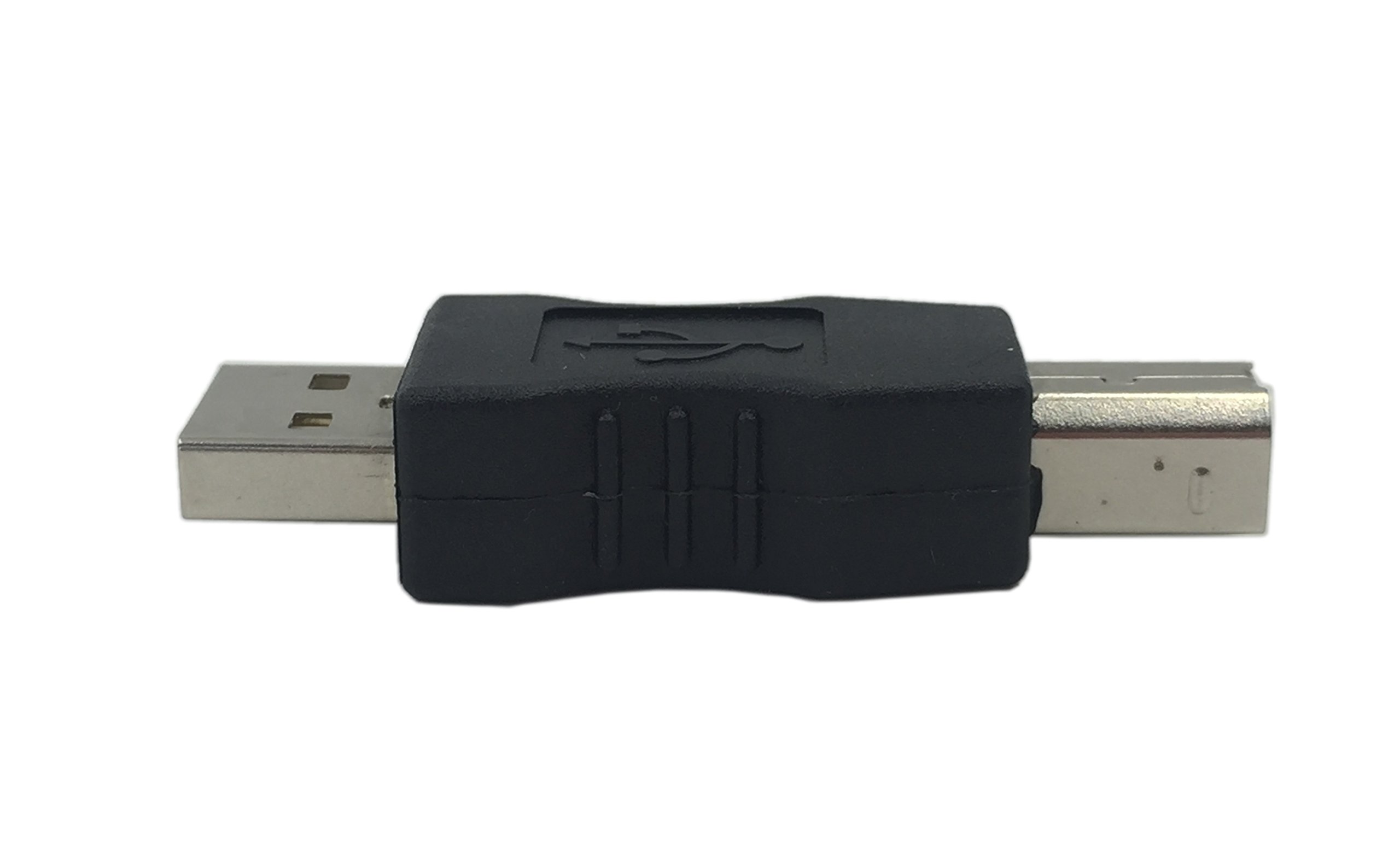 CERRXIAN USB Type A Male to USB Type B Male Connector Converter Adapter (2Pack)