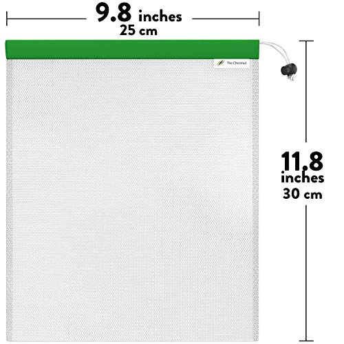 Mesh Laundry Bag for Delicates- 3 Pack 12βx10β Mesh Bag - Reusable Produce Bags - Small Nylon Mesh Laundry Bag for Vegetables, Garments, Grocery - Wash Organizer Bag for Washing Machine