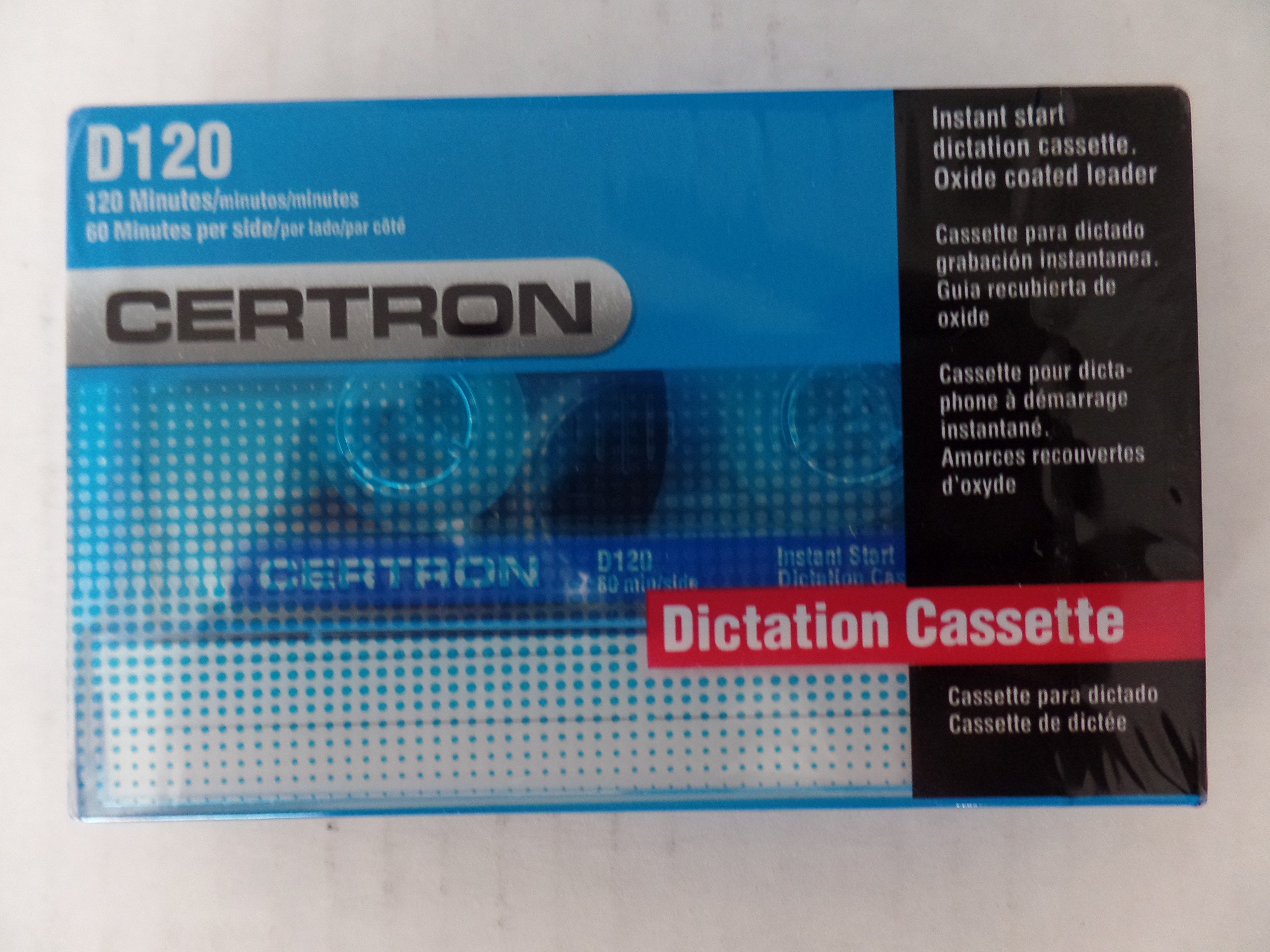 CERTRON Blank Recording Audio Cassette D120 Minutes - 10 Cassettes per Order