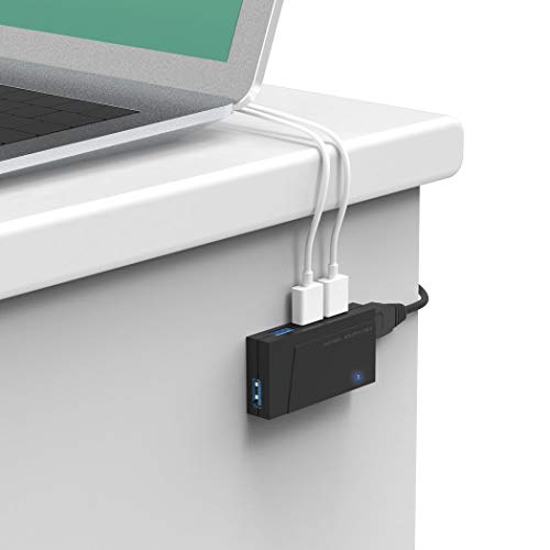 Sanwa Supply USB-3H417BK USB 3.1 Gen1 Hub, 4 Ports (Bus Power), Magnetic, Black