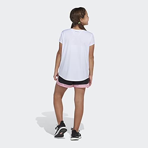 adidas girls Colorblock Woven Shorts, Black, 8-15 Years US