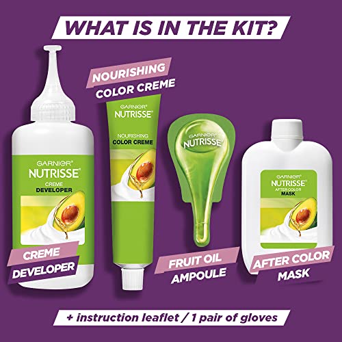 Garnier Hair Color Nutrisse Ultra Color Nourishing Creme, DN1 Light Cool Denim (Blue Orchid) Permanent Hair Dye, 2 Count (Packaging May Vary)