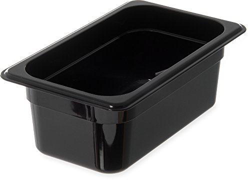 CFS 3068103 StorPlus Fourth Size Food Pan, Polycarbonate, 4" Deep, Black, Model Number: 3068103-E