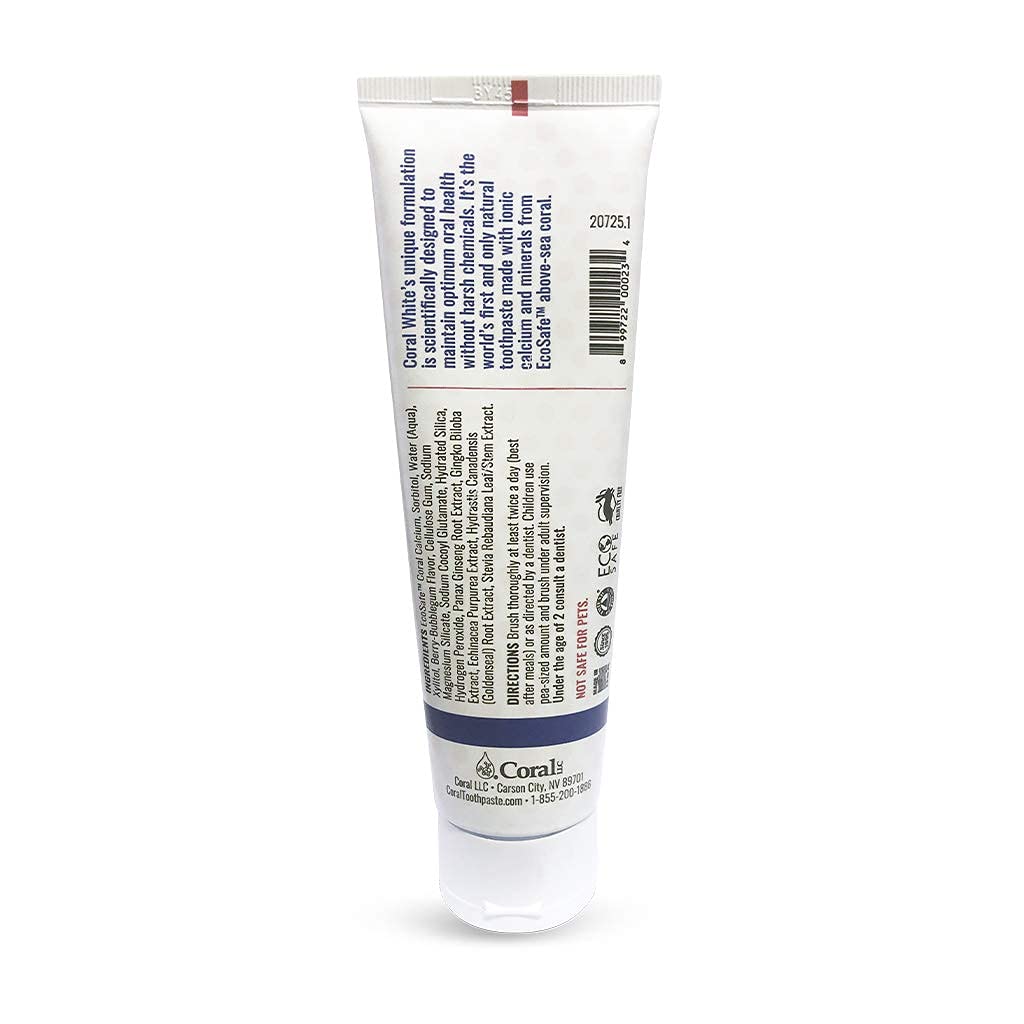 Coral White Kids Bubble Berry Fluoride Free Toothpaste - 4 Ounces (3 Pack)