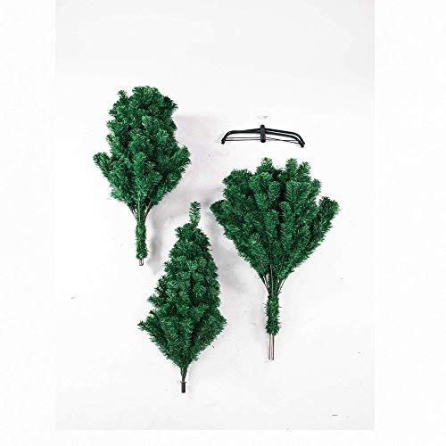6ft 1050 Branch Christmas Tree Foldable Metal Stand, Indoor Xmas Full Tree for Office Home Store Party Holiday Deco