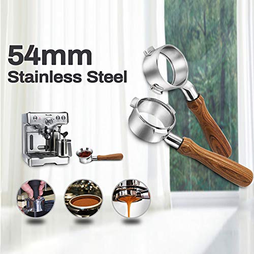 Bottomless Portafilter 54mm, Bottomless Naked Portafilter Compatible with Breville 8 Series and 54mm Breville Machines