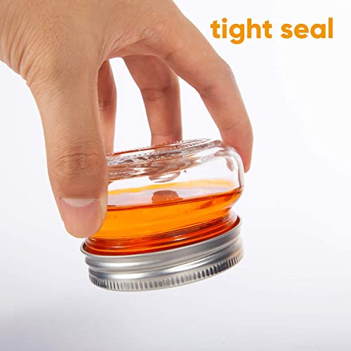 Accguan Mini Mason Jars,glass jar 5OZ With Lids(Silver,Ideal for Jam,Honey,Wedding Favors,Shower Favors,40 PACK