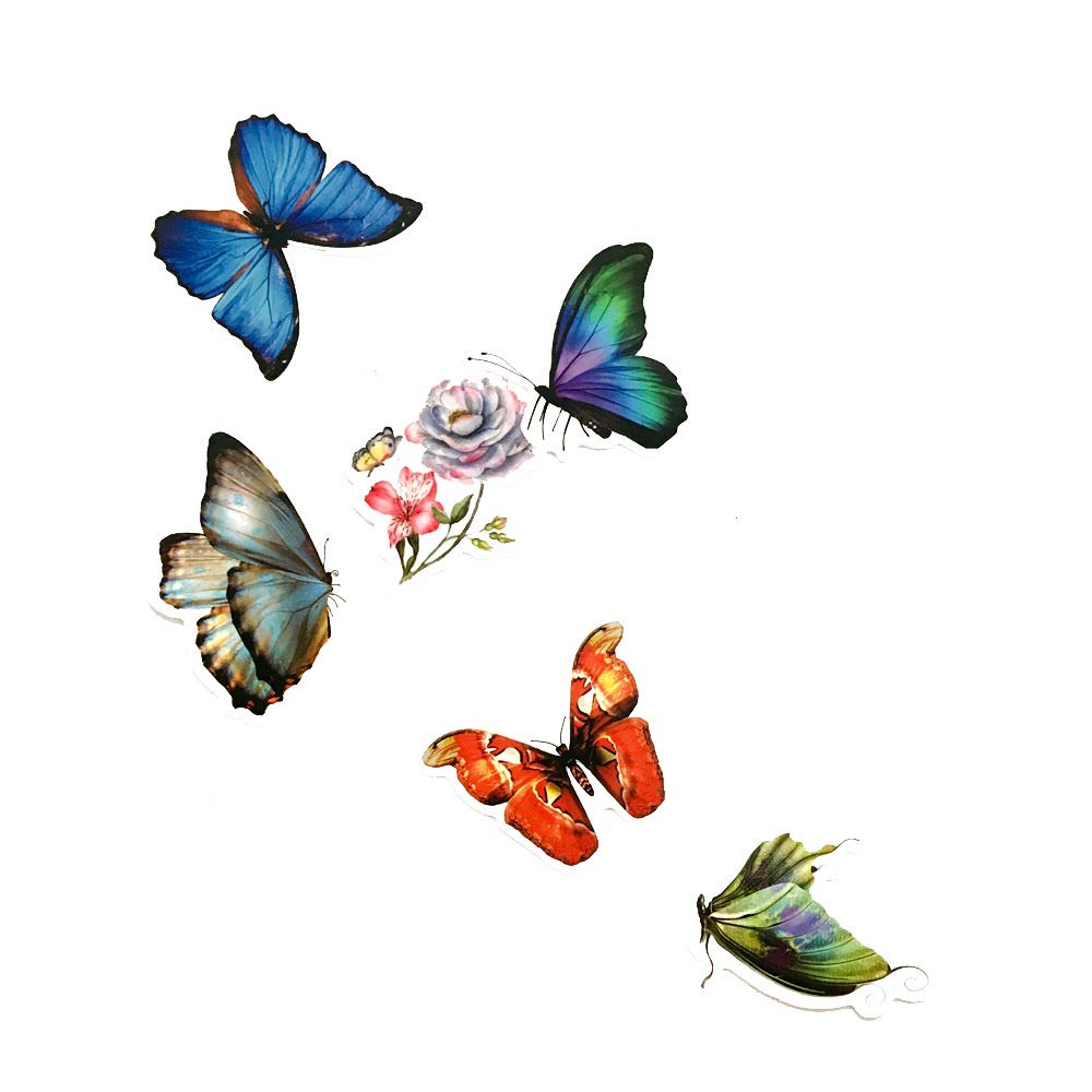 50 PCS Butterfly Sticker Pack, Wall Decals Stickers, Laptop Stickers, Water Bottle Stickers