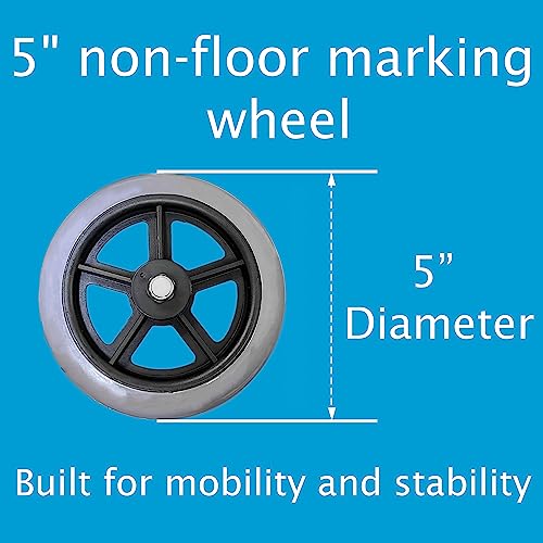 Carex Folding Walker for Seniors - Adult Walker With Wheels - Portable Medical Walker with Adjustable Height, 30-37 Inches, Aluminum, Lightweight