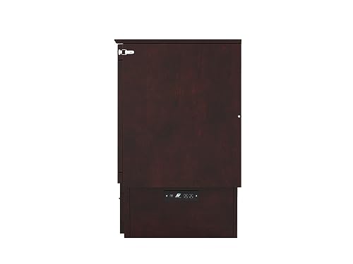 AFI, Nantucket Twin Murphy Bed Chest with Mattress, Storage Drawer and Built-In USB Charger, Espresso