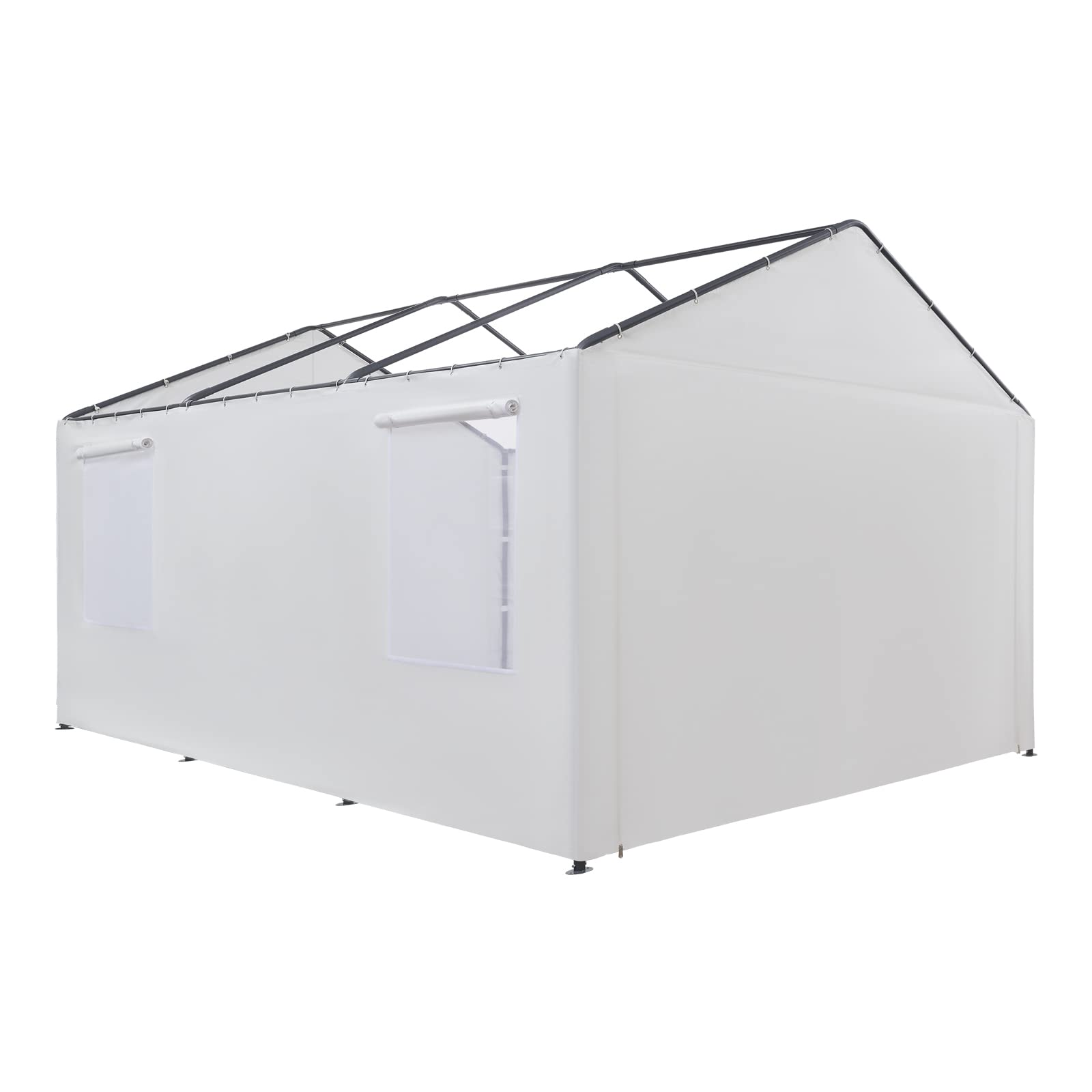 Gardesol Carport Replacement Sidewall, Replacement Sidewall Tarp for 10' x 20' Carport Frame, 180G Waterproof & UV Protected Replacement Sidewall Cover, White, Top Cover and Frame Not Included