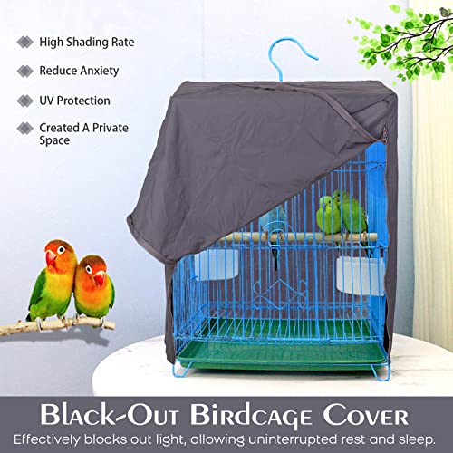 Bonaweite Bird Parrot Cage Cover Shade, Windproof Light-Proof Sleep Reduces Distractions Night Accessories Cloth Without Cage-13x13.4x17.7in (LxWxH)