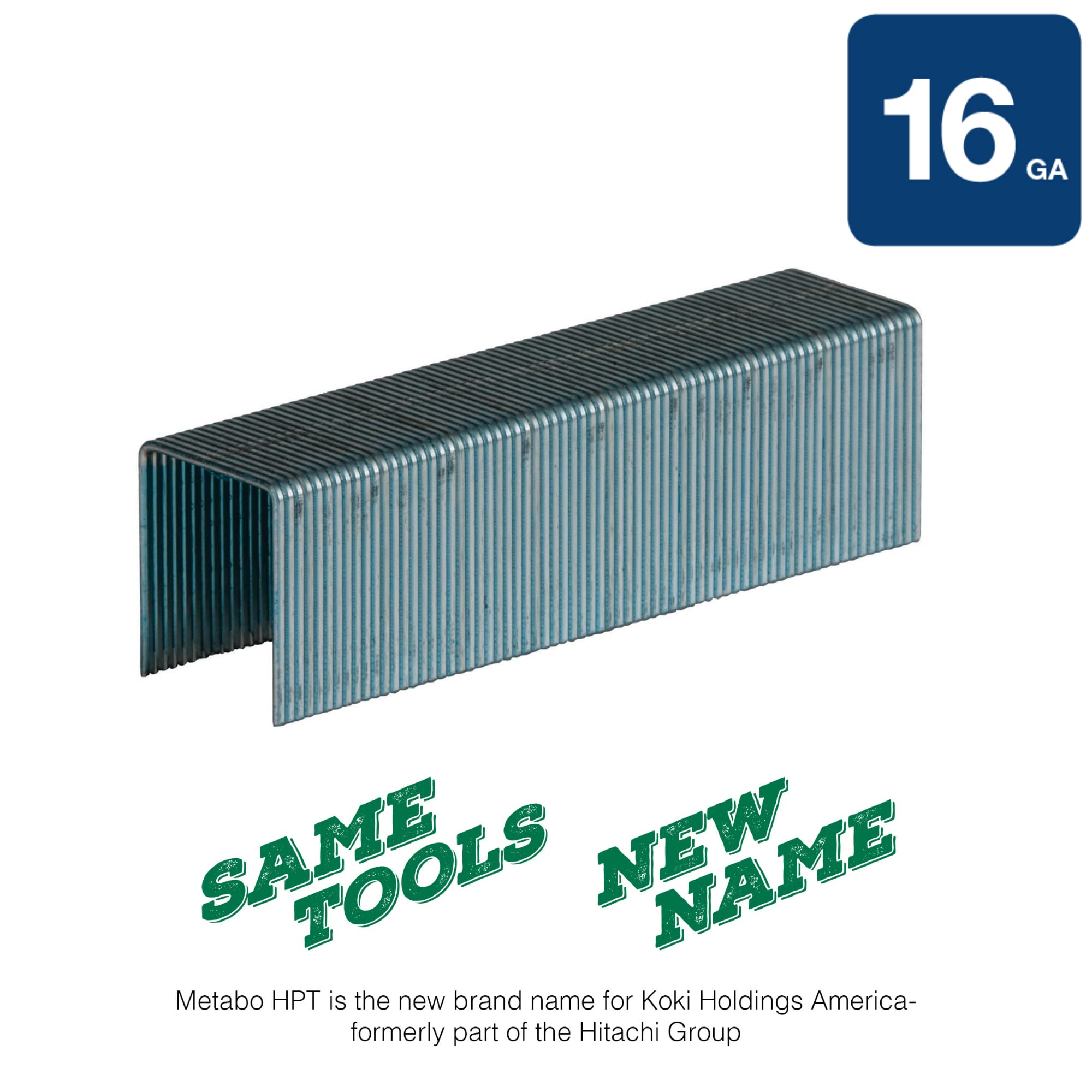Metabo HPT 11300HPT 16 Gauge Galvanized Roofing Staples 1" x 5/8" | 10000 Count