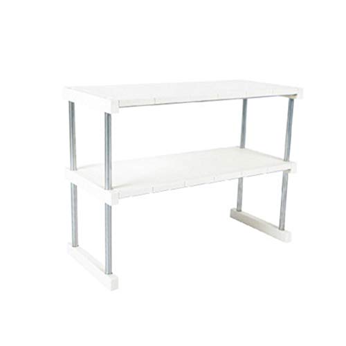 M.M.A Double-Layer Household Shelf Kitchen Seasoning Bottle Cookware Storage Rack Bathroom Supplies Storage Rack Shoe Rack Bookshelf (Ivory)