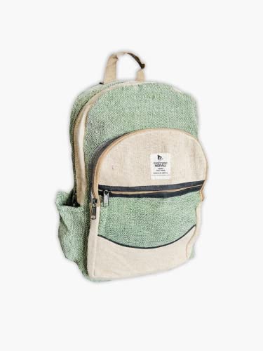 Backpack, Fits laptop, Eco friendly, Organic Hemp travel and laptop Backpack, handcrafted by the best artisans in Nepal (Alpine)