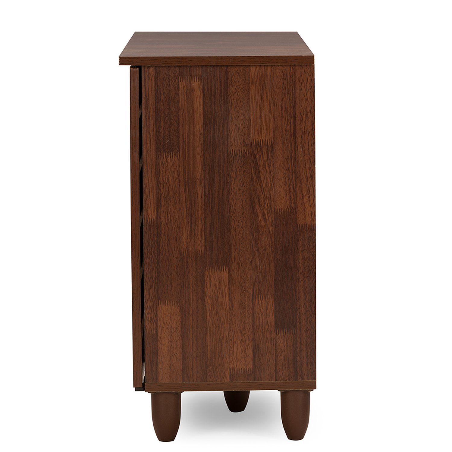 Baxton Studio Wholesale Interiors Gisela Oak and White 2-Tone Shoe Cabinet with 3 Doors