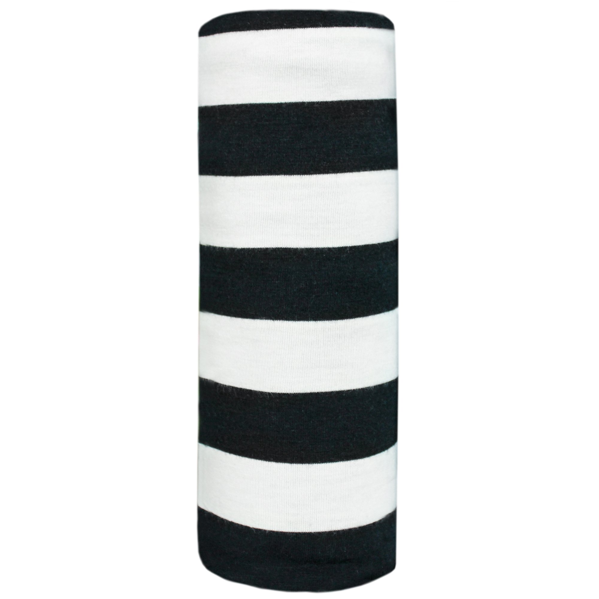 Copper Pearl Large Premium Knit Baby Swaddle Receiving Blanket Black and White Classic