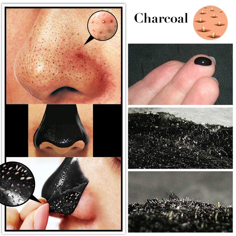 SHILLS Charcoal Mask for Men, Purifying Peel Off Mask, Face Mask Peel Off, Face Mask Deep Clean Pore, Blackhead Remover, 1 Bottle (1.69 fl. oz) and a Brush Set