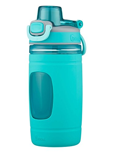bubba. Flo Kids Water Bottle with Leak-Proof Lid, 16oz Dishwasher Safe Water Bottle & Bubba Flo Kids Water Bottle with Leak-Proof Lid, 16oz Dishwasher Safe Water Bottle, Aqua Waters