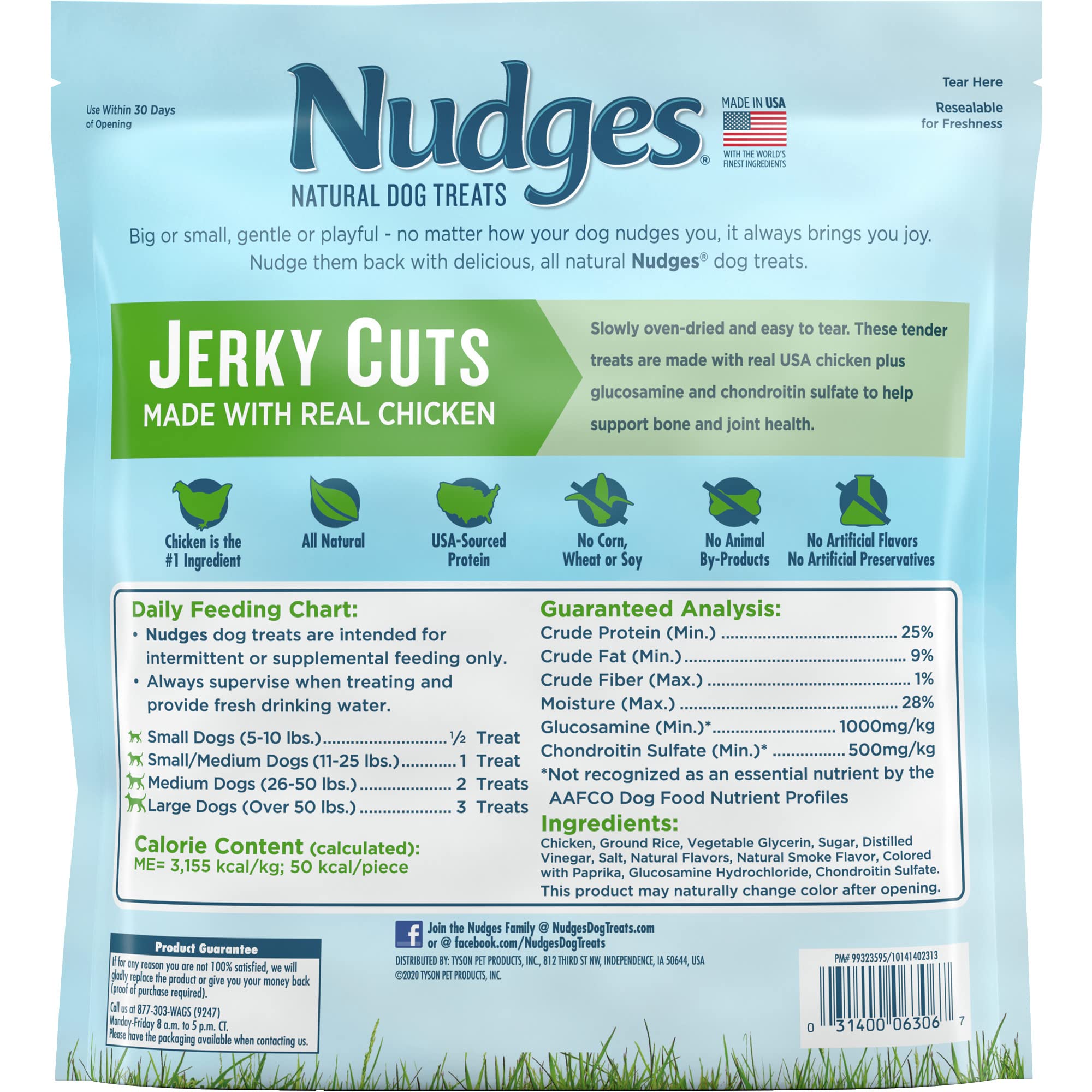 Blue Buffalo Nudges Jerky Cuts Natural Dog Treats, Chicken, 36oz