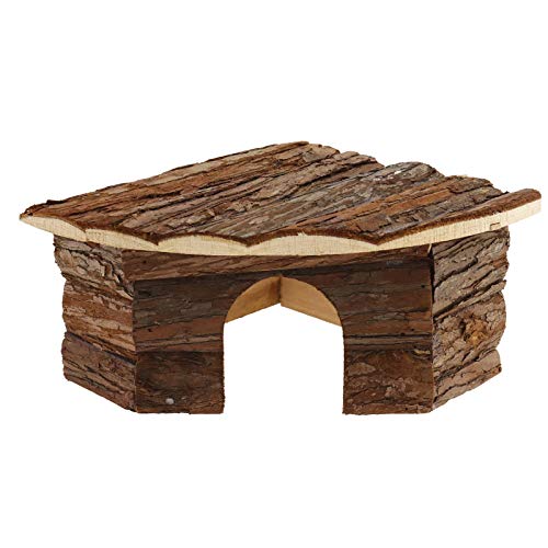 SING F LTD Beautiful and Cute Nest Playground House for Hamsters Hedgehog Wooden House Circular Sector Corner Cage 31x21x13cm