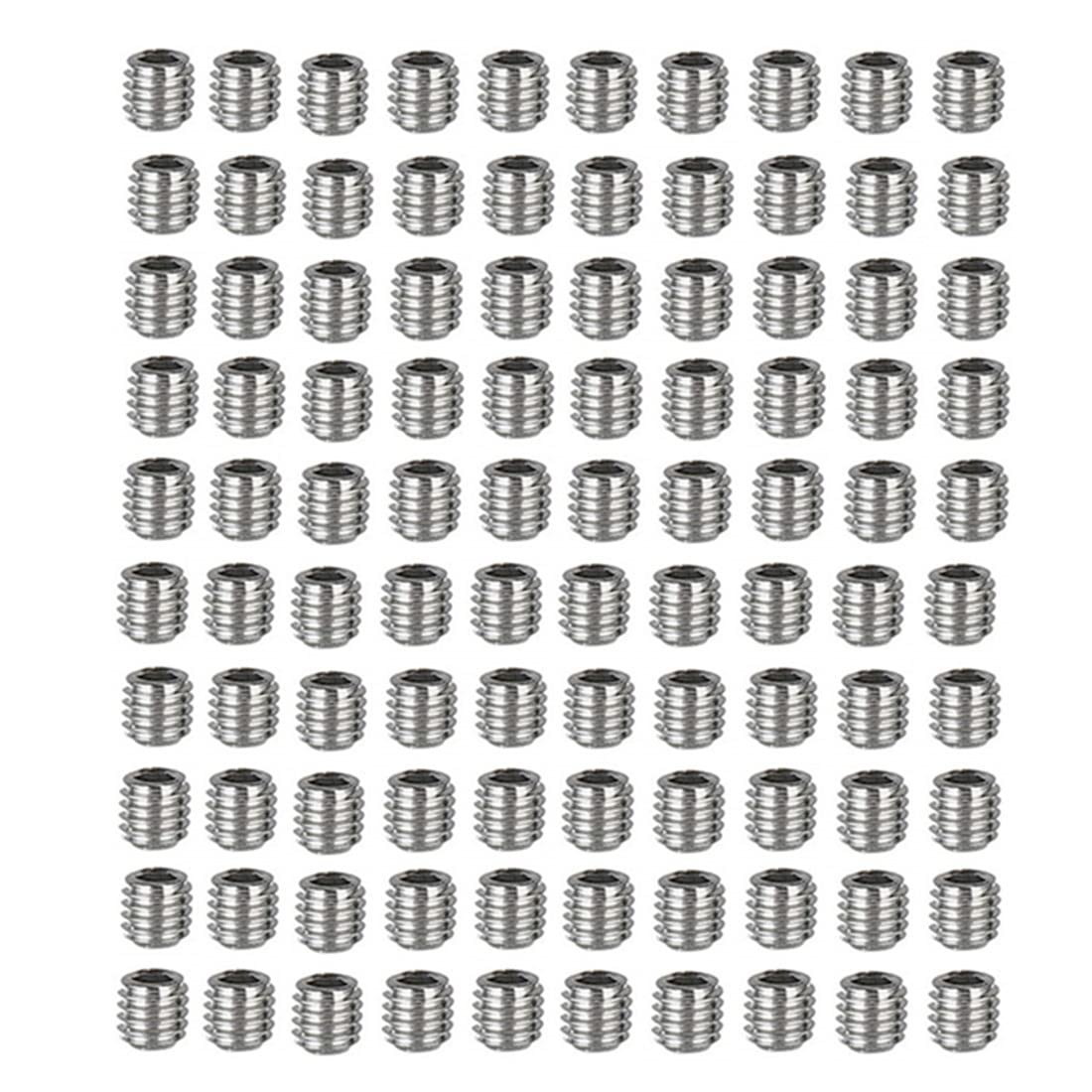 bnafes M2.5 x 3mm Stainless Steel Hex Grub Screw Internal Hex Drive Cup Allen Head Socket Point Set Screws for Door Handles100 Pcs
