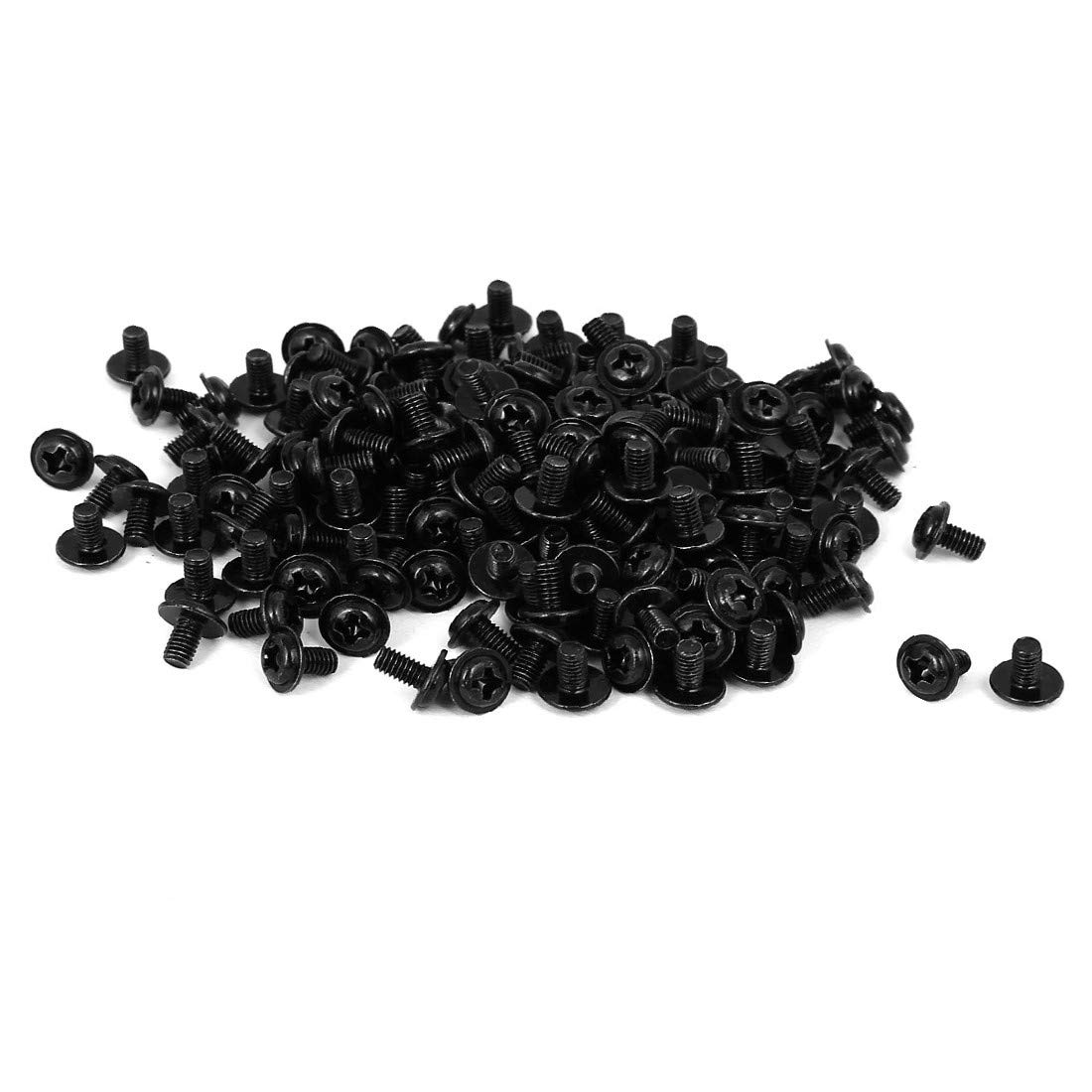 New Lon0167 Computer PC Featured Case Phillips Washer reliable efficacy Motherboard Screw Black PWM3 x 5mm 200pcs(id:5da 18 e5 3f3)