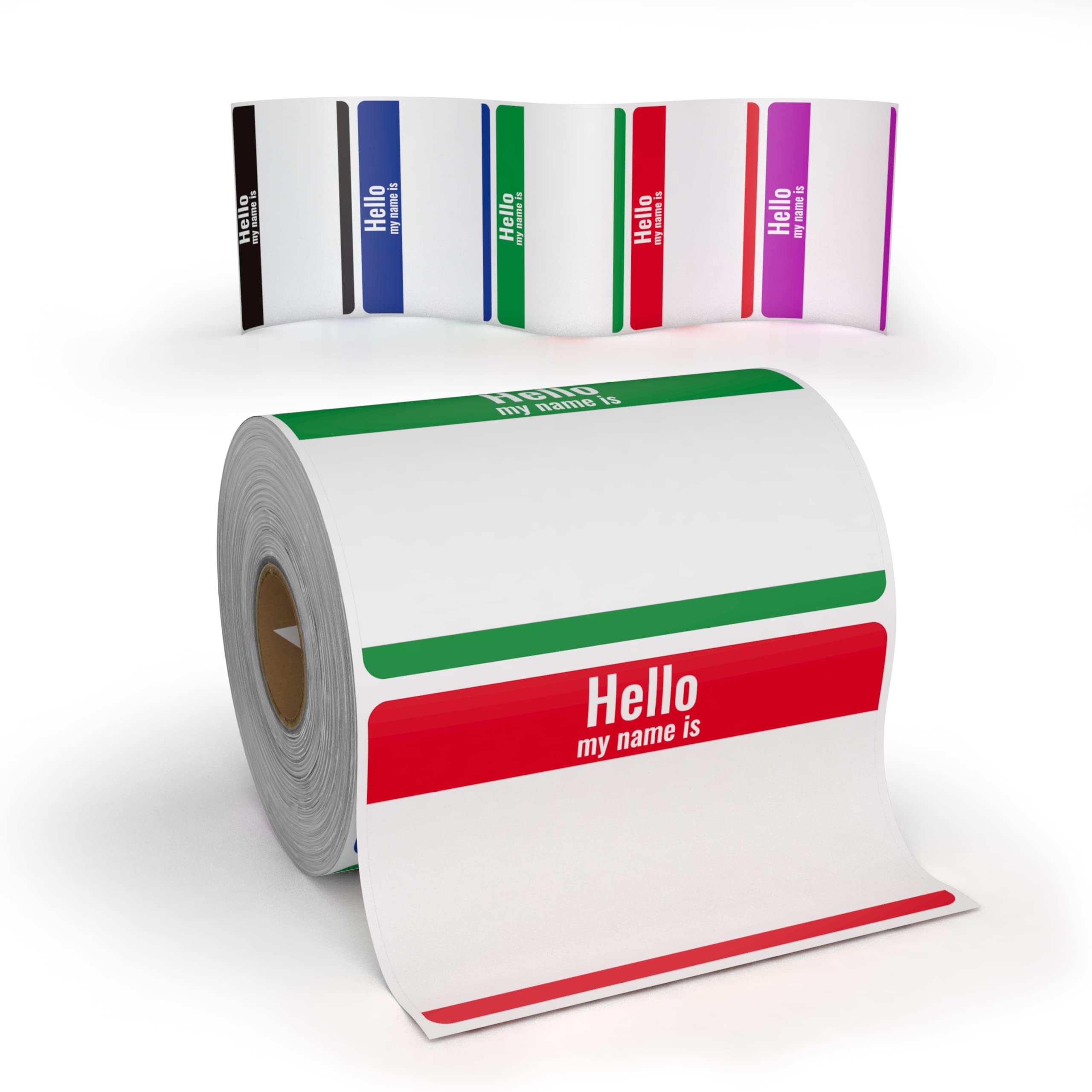 350 Pack Hello My Name is Stickers Identification Badges, 3.5" X 2.25" Peel and Stick for Conferences, Offices and Schools - Made in The USA (Blue 1 Pack)