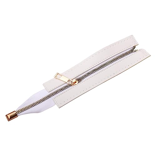 Gift_Source 7.08 inch PU Leather Zipper Metal Zipper Handbag Zippers Non-Separating Close End Zipper Y-Teeth Zipper for Crochet Bags Making, Sewing Accessories and Craft Project