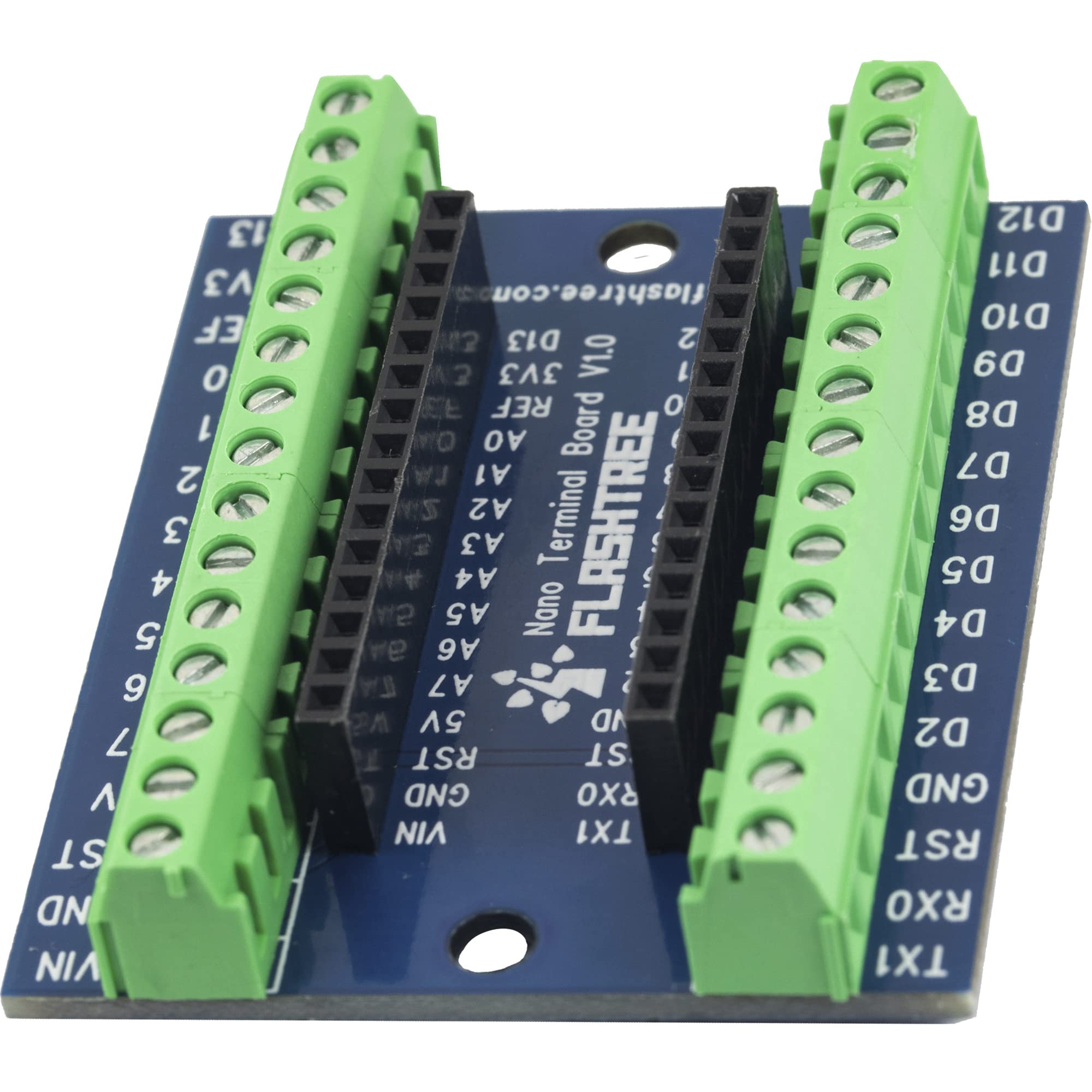 6pcs for Nano Breakout Board Screw Terminal Adapter Shield Expansion Board Compatible for Arduino Nano V3.0 AVR ATMEGA328P