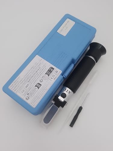 Alcohol Refractometer 0~80% for Liquor Spirit Alcohol Volume Percent Measurement with Automatic Temperature Compensation (ATC)
