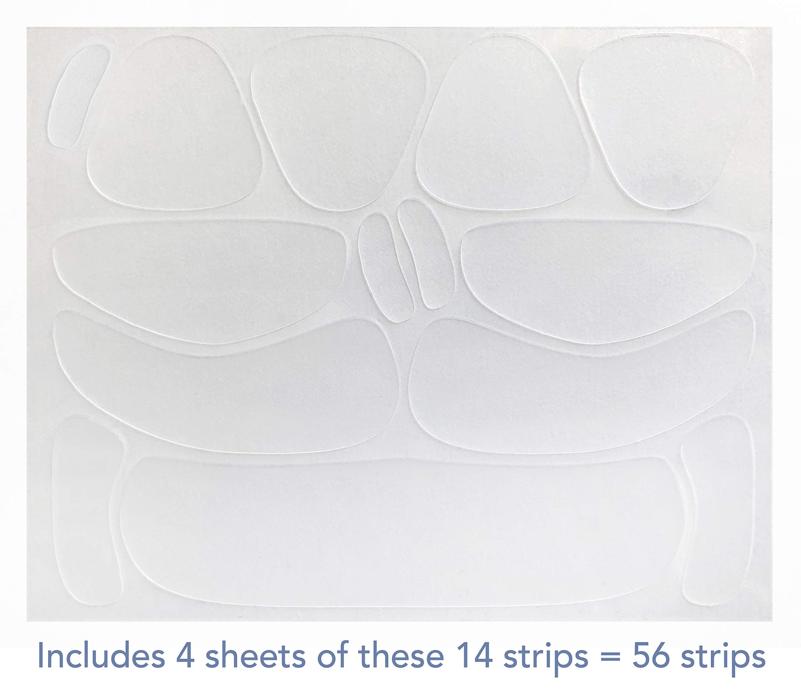Smoothies Silicone Gentle Wrinkle Patches – Facial Patches for Forehead, Elevens, Crows Feet, and Lip Lines, 56 Count per Box – Made in the USA