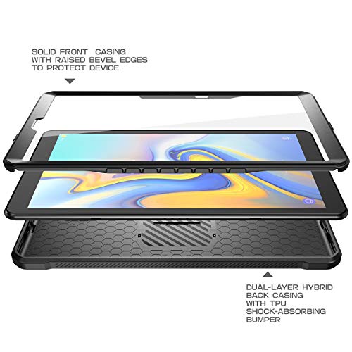 SUPCASE Full-body Rugged Case for Galaxy Tab A 10.5 with Built-In Screen Protector Kickstand Hybrid Case for Samsung Galaxy Tab A 10.5 (SM-T590/T595/T597) 2018 Release- Unicorn Beetle Pro (Black)