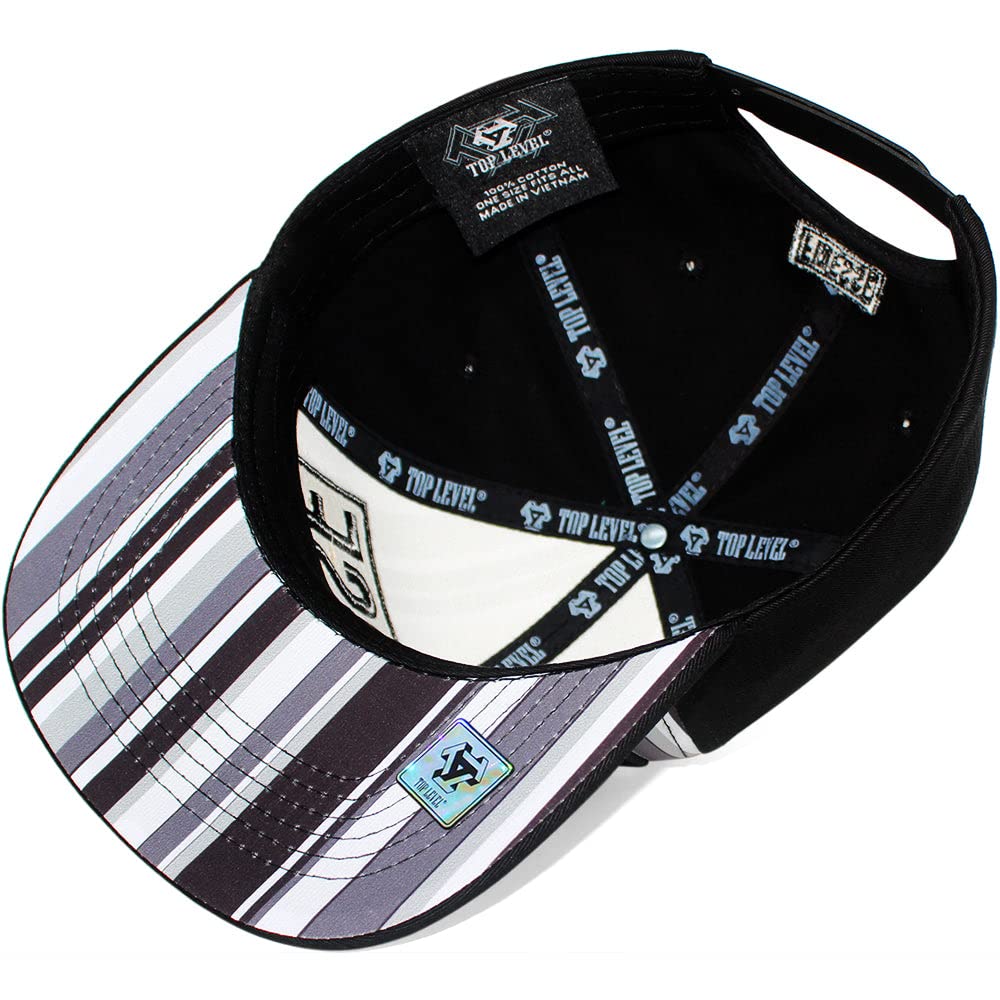 4350 DISTRICT Men's Adjustable Cotton Snapback Cap 7 (N21RES07 Black)