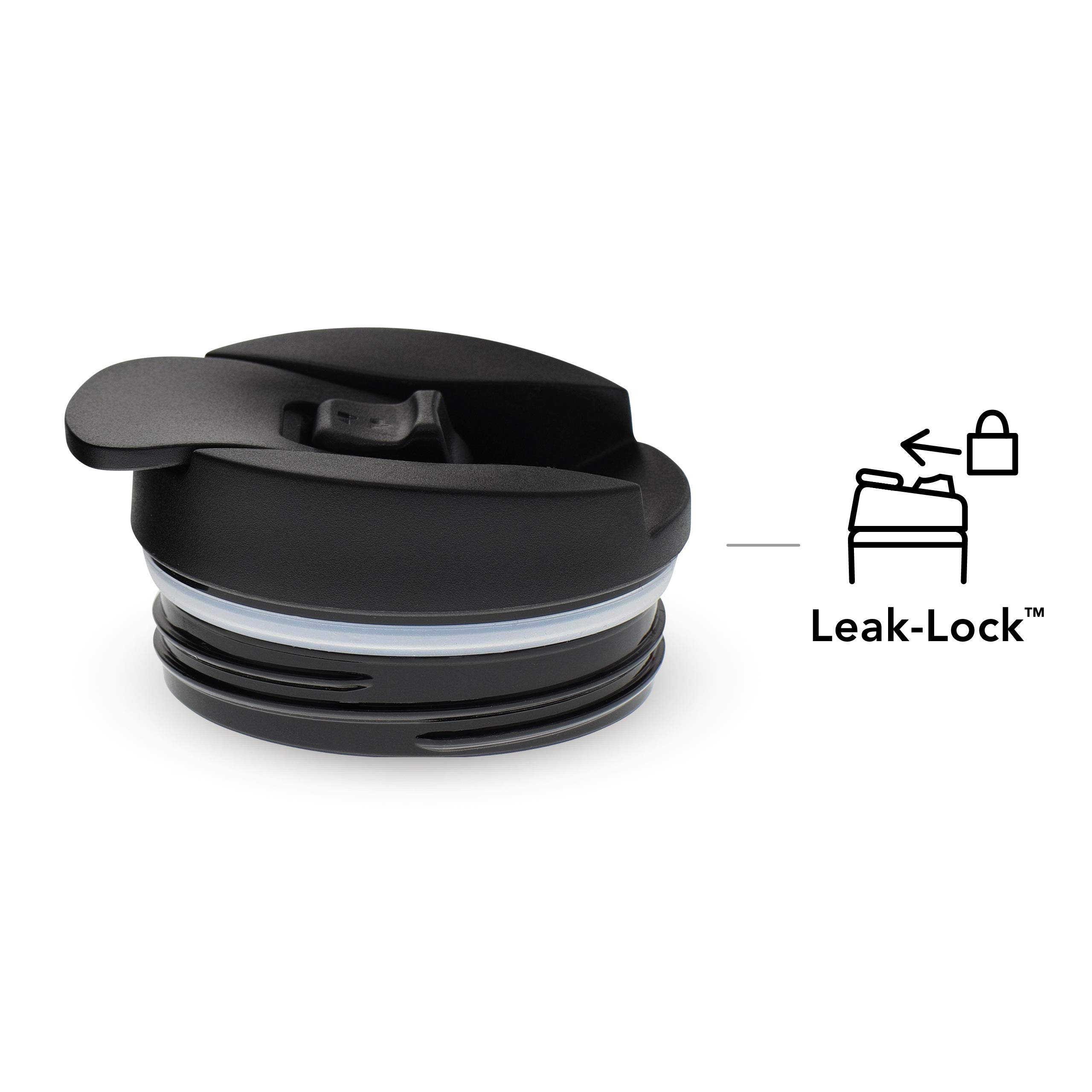 Aladdin Keeps Hot for 2.5 Hours-BPA-Free-Dishwasher Safe, Stainless Steel, Black, 0.25L