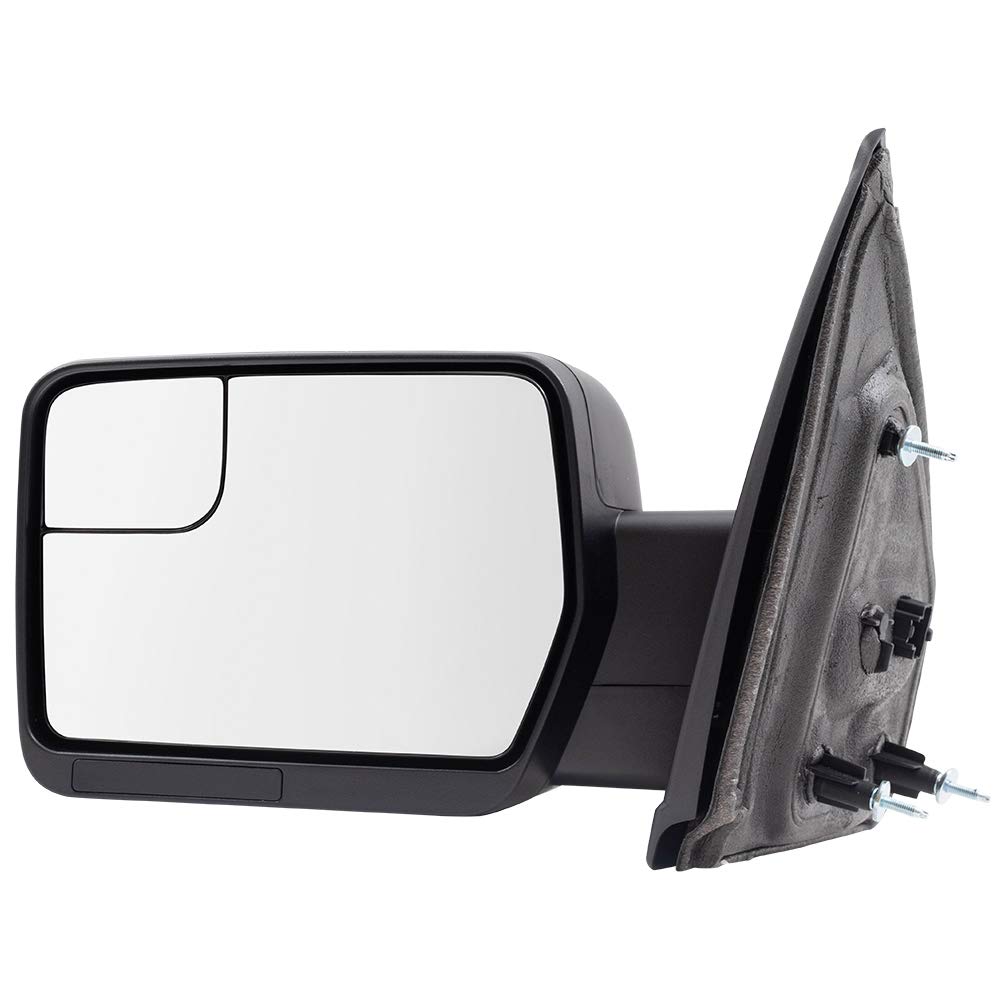 Brock Drivers Left Textured w/Spotter Glass Power Side View Mirror Replacement for BL3Z 17683 BA BL3Z17683BA
