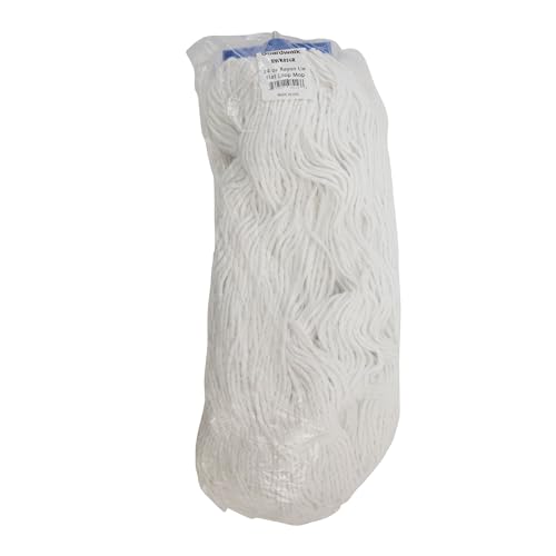 Boardwalk BWK824R 24 oz. Lie-Flat Rayon Fiber Mop Head - White (12/Carton)