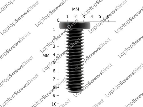 RapidSparesLtd Pack of 500 M2X8 New Black Zinc Wafer Head Laptop Machine Screw Philips Head